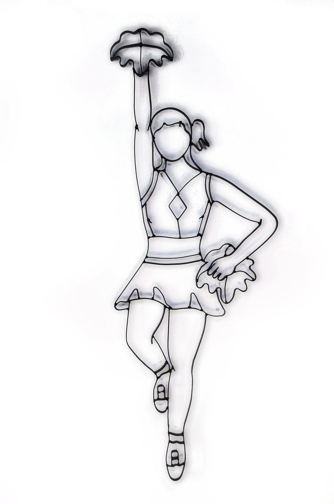 Metal Cheerleader Wall Decor and Cheer-leading Wall Art – All Metal Art ...