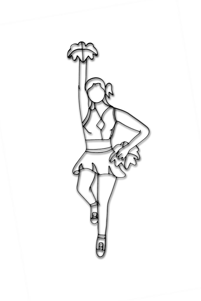 Metal Cheerleader Wall Decor and Cheer-leading Wall Art – All Metal Art ...