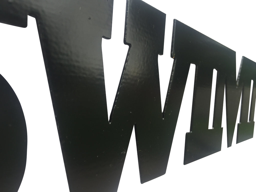 Swimming Word Metal Sign – All Metal Art Shop