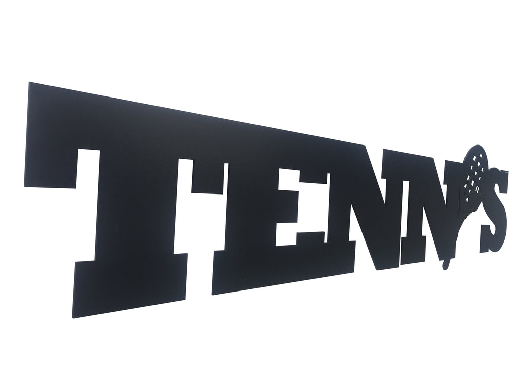 Tennis Word Metal Sign – All Metal Art Shop